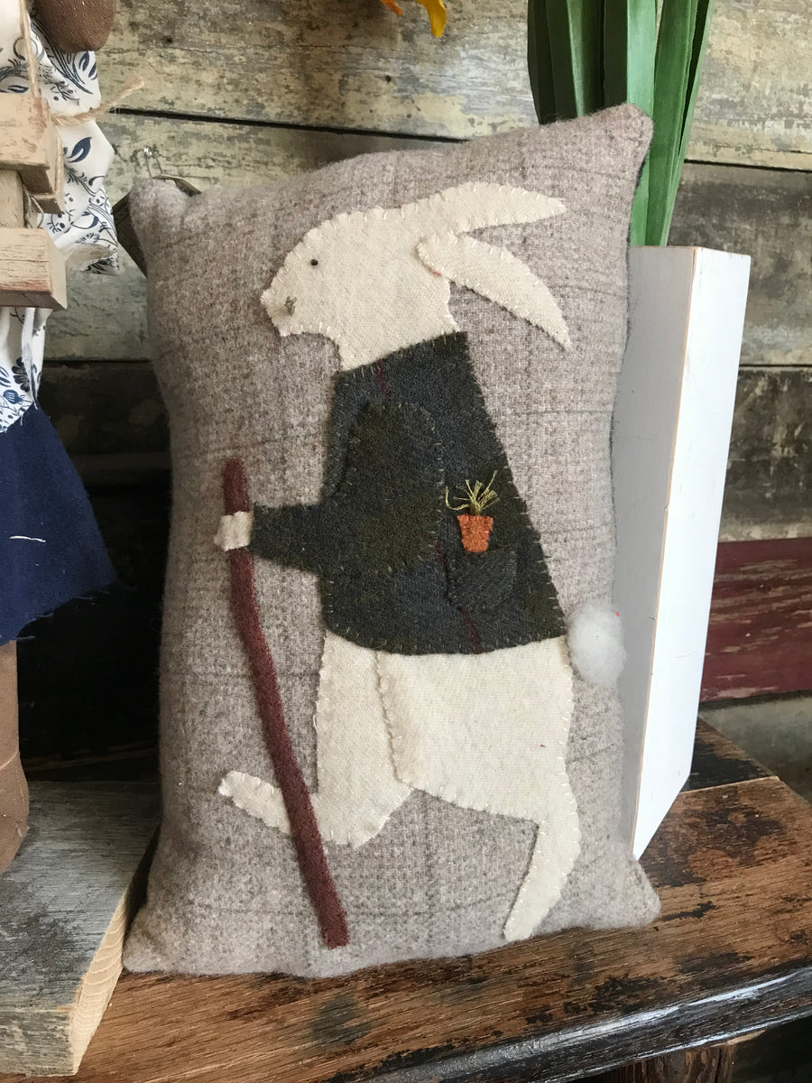 Walking Rabbit Pillow in wool – The Rusty Nickel