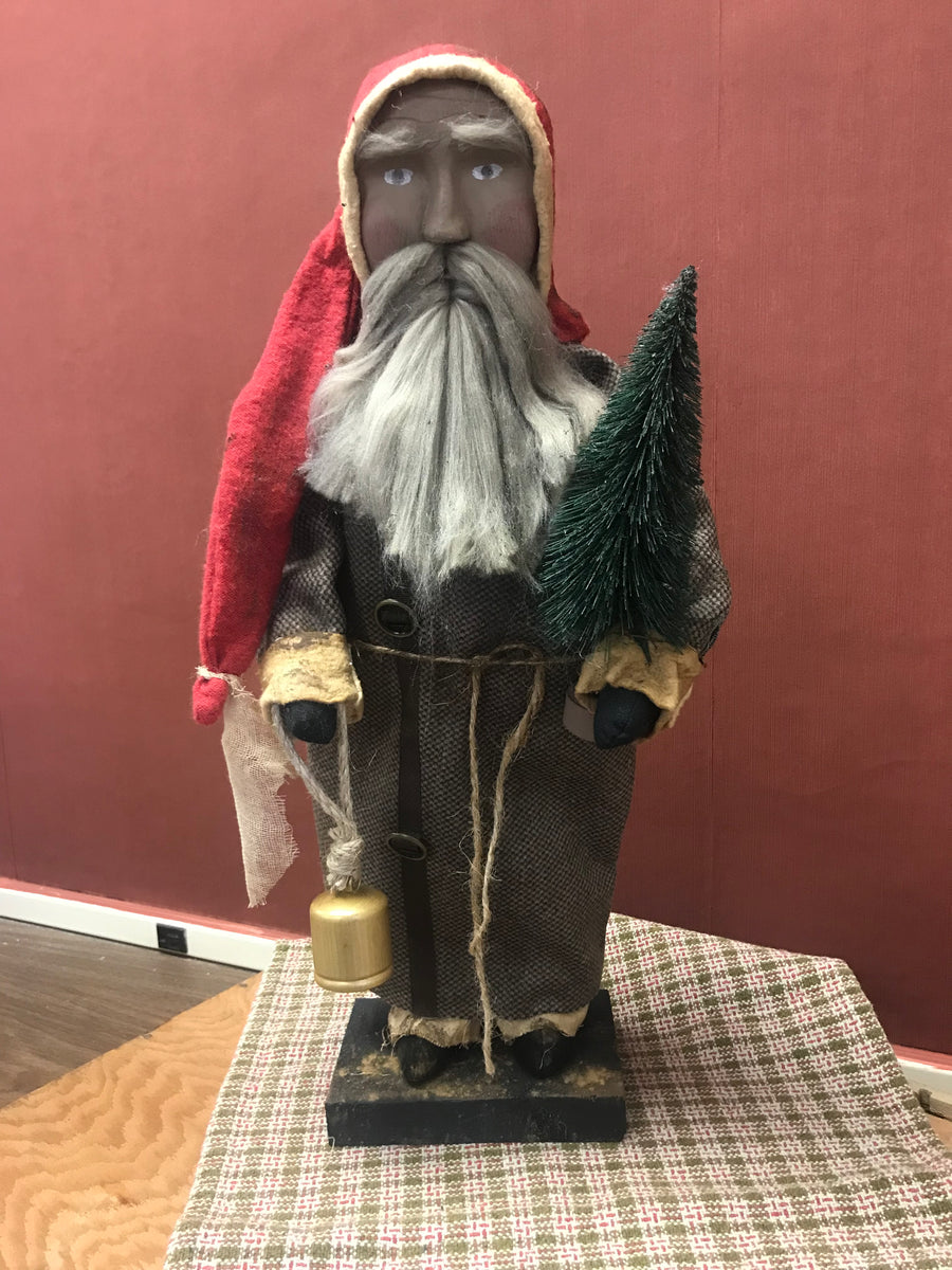 Standing Santa Claus in Brown Wool Cloak – The Rusty Nickel
